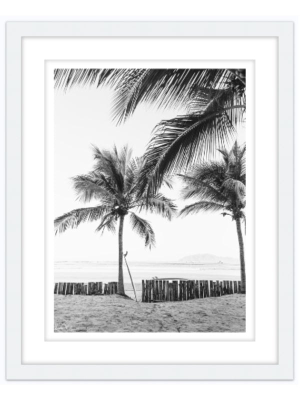 Magic Sticks || Black and White Surfboards + Palm Trees Print - The ...